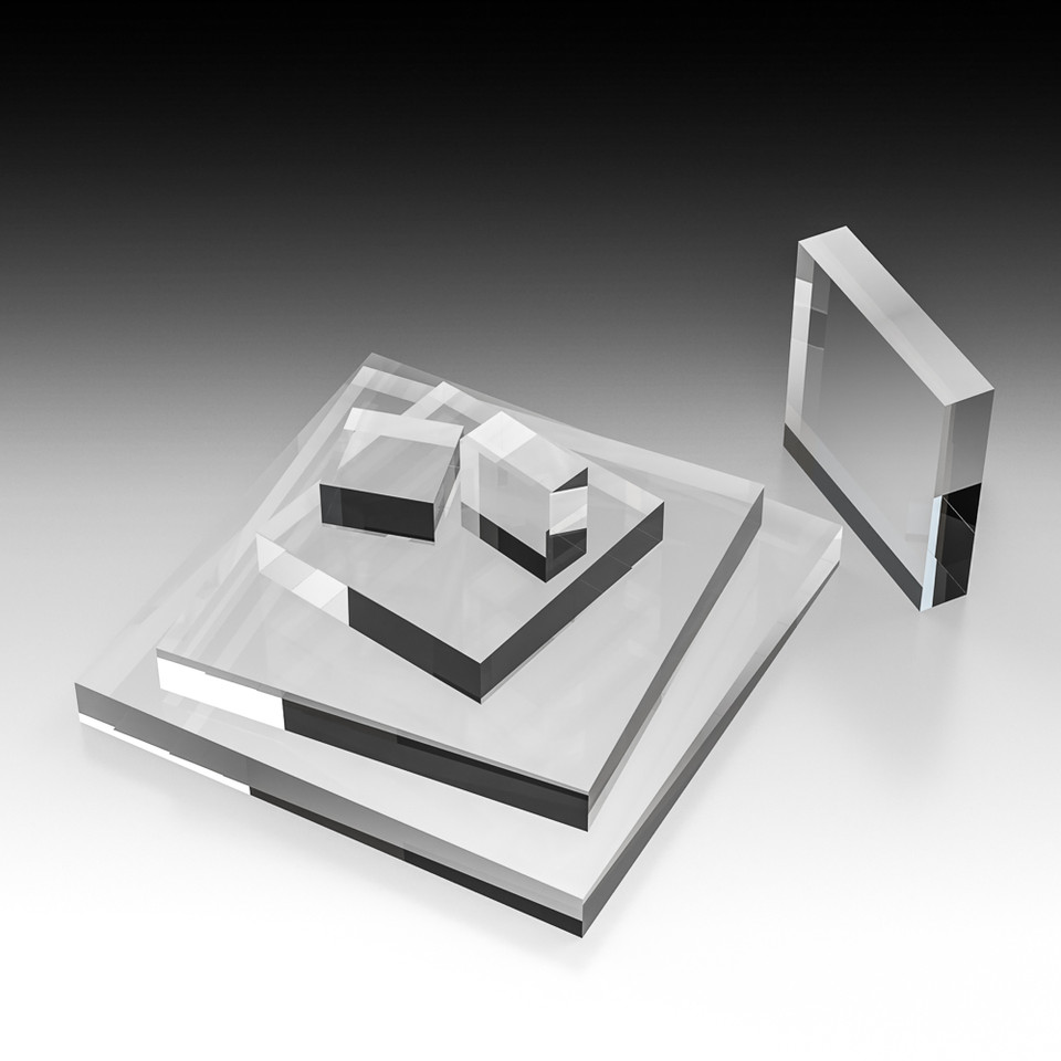 Solid Acrylic Blocks and Bases 1" Thick | Display-World