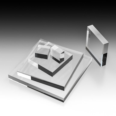 1" Thick Solid Acrylic Blocks and Bases | Display-World