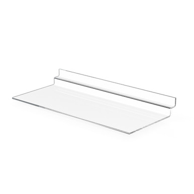 Economy Acrylic Slatwall Shelves - Sizes up to 12" available