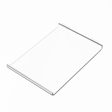 Slatwall Display Shelf - Deep-Slanted with 1" lip and 45° angle