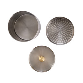 Tsubame Stainless Steel Tea Tin - Handcrafted Japanese Metal Tea Canister