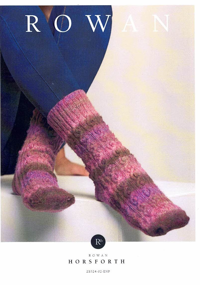 Rowan sock knitting pattern 02 'Horsforth' in 4ply sock yarn - 6 adult sizes - Knit Sew Quilt NZ