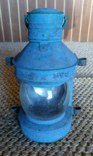 Galvanized Ship's Nautical Masthead Lantern-Light Blue - Nautical Lights