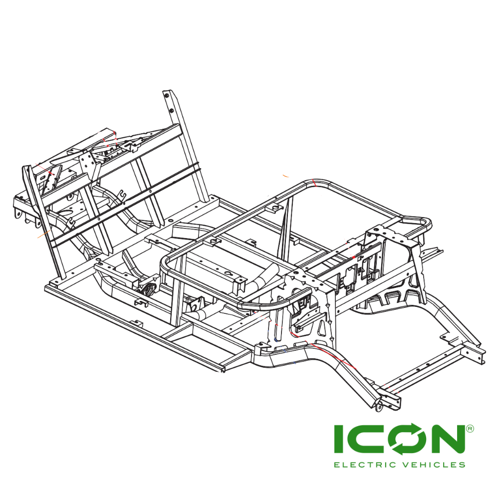 Chassis Frame for ECO by ICON B627.2G/2+2G Golf Carts