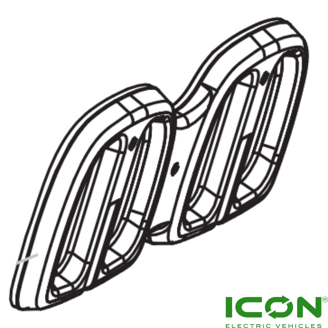 Rear Seat Back Cover for ICON i40F, i40FL, i60, i60L, i60F, i80 Golf Carts