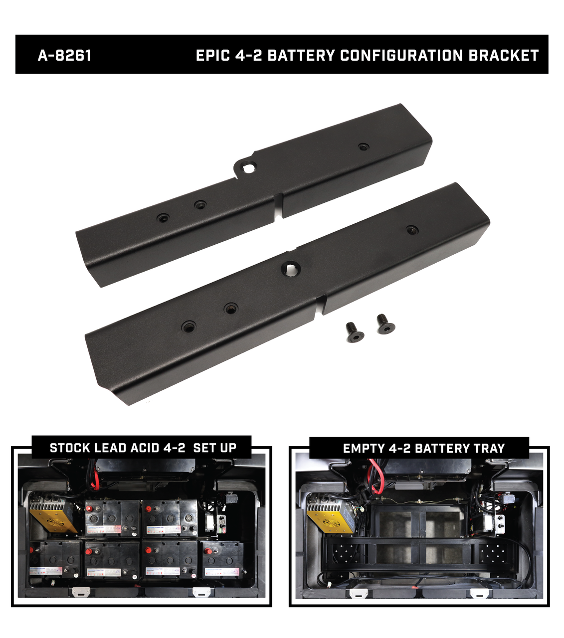 EPIC EV Mounting Brackets for 4:2 Battery Configuration