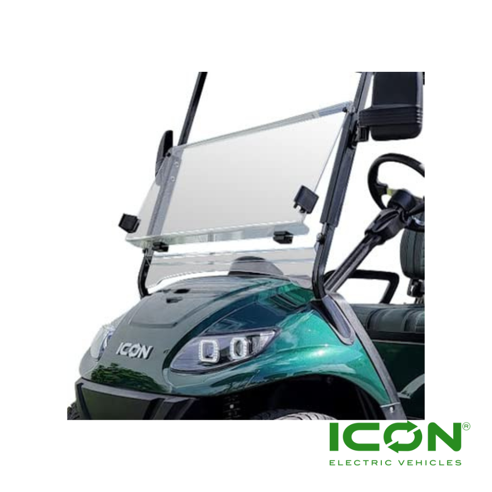 AS4 DOT Approved Clear Street Legal Windshield for ICON Golf Carts, WS ...