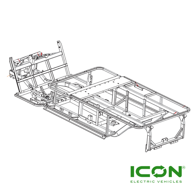 Chassis Frame for ECO by ICON H8G Golf Carts, CHSS-707-ECO
