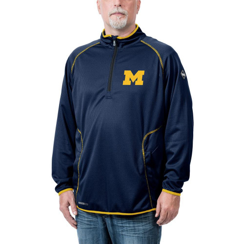 Men's University of Michigan Wolverines 1/4 Zip Pullover Jacket ...