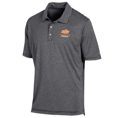 Men's Oklahoma State University Polo Striped Staduim Stripe Polo