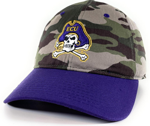 ECU East Carolina University Camo Hat Woodland Camo Two-Tone Cap