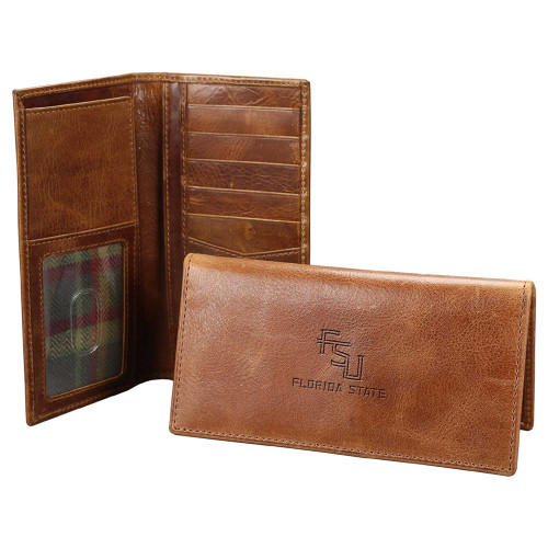 Men's FSU Florida State University Leather Secretary Pocket Wallet