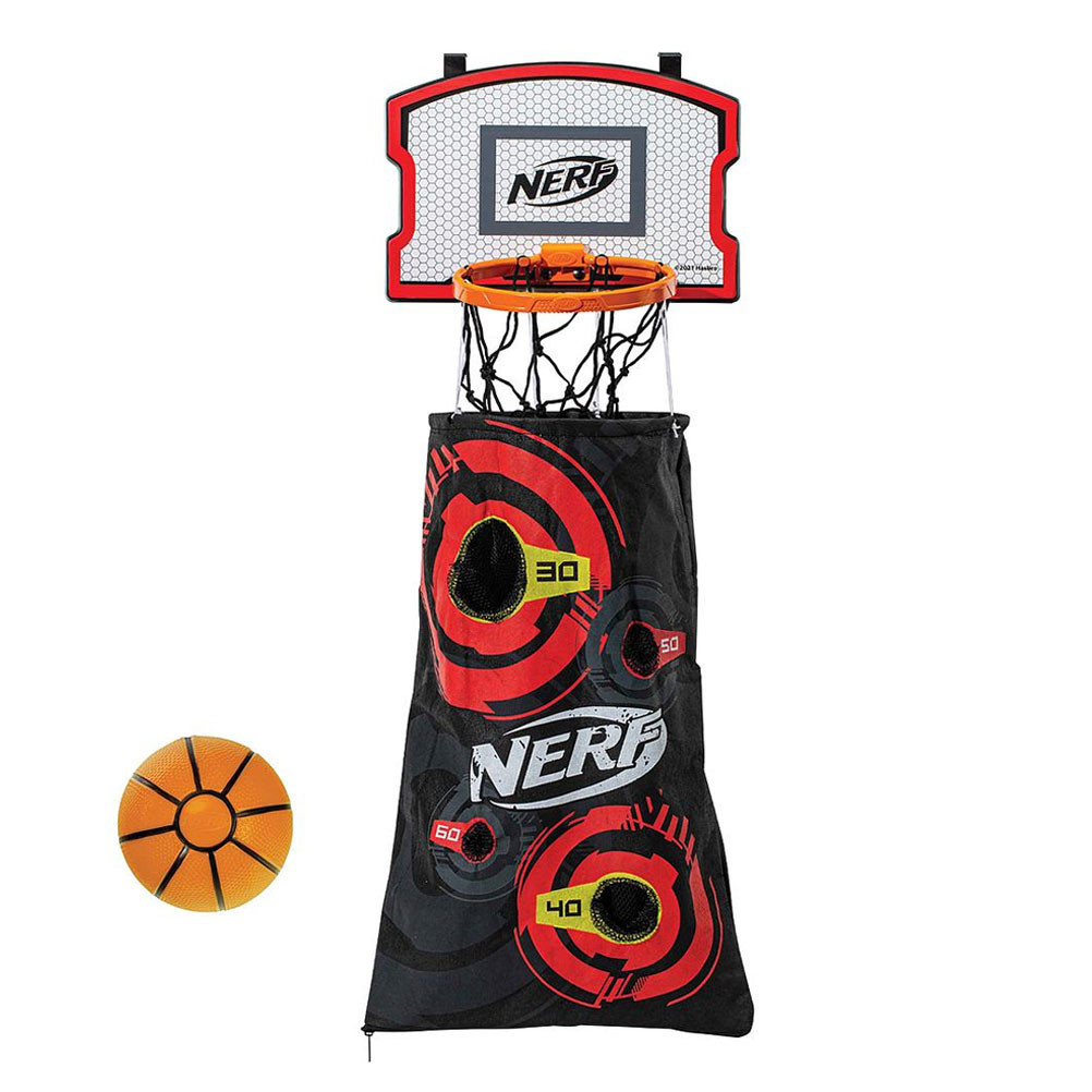 NERF 3-in-1 laundry layup mini basketball set