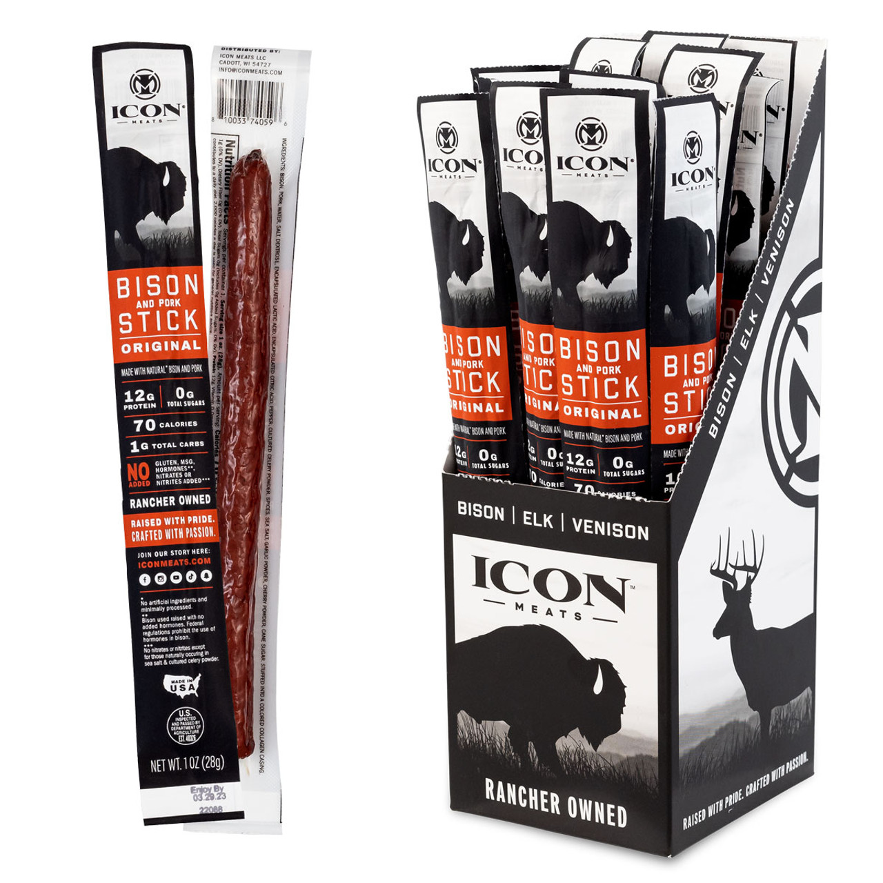 Bison Sticks - A 100% Natural, Healthy & Delicious Snack
