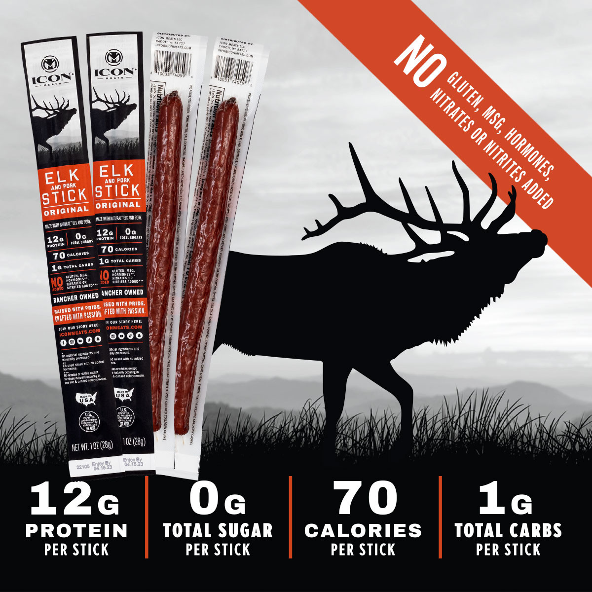 Delicious Elk Sticks - ICON Meats