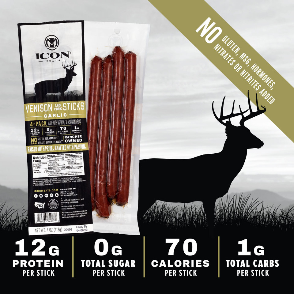 Deer Venison Sticks - ICON Meats