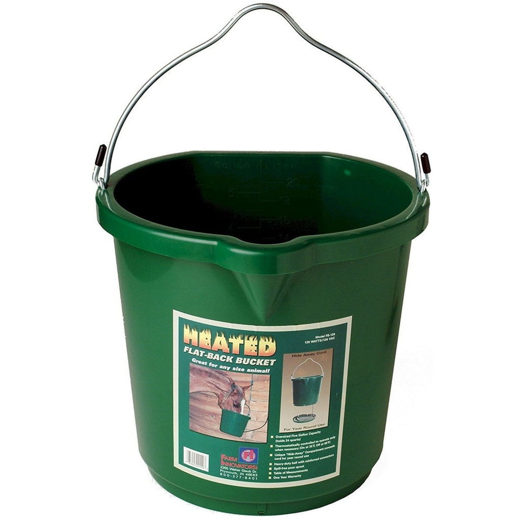 Farm Innovators Oversized Heated Flat-Back Bucket