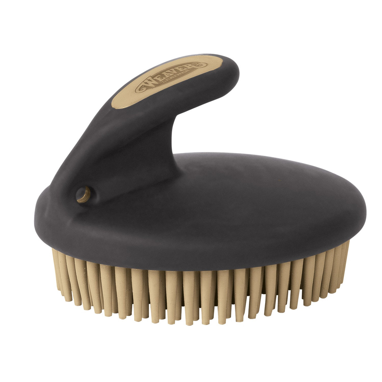 Weaver Livestock Palm Held Fine Curry Comb - Black/Tan