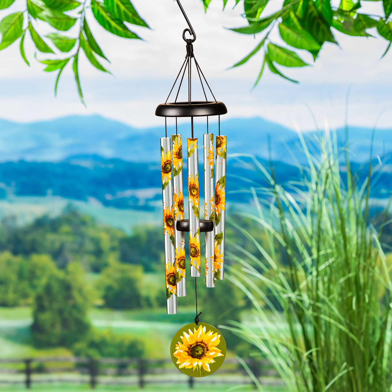 Evergreen Enterprises Sunflower Printed Hand Tuned Wind Chime - 27 ...