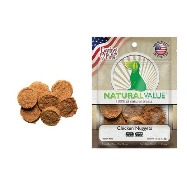 Loving Pets Natural Value Soy Free Chicken Nuggets - 1.5 oz