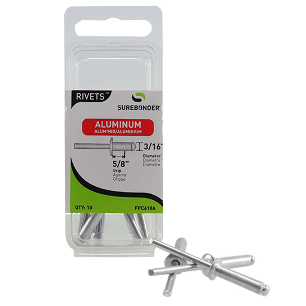 Surebonder Extra Long Aluminum Blind Rivets - 10 pk
