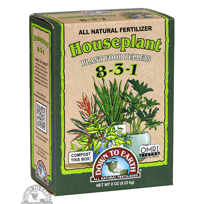 Down To Earth Houseplant 8-3-1 Fertilizer Mini Box - 0.5 lb