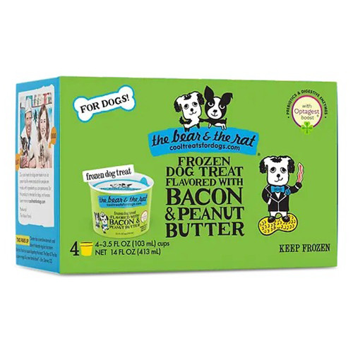The Bear & The Rat Bacon & Peanut Butter Yogurt Frozen Dog Treats - 4 ct