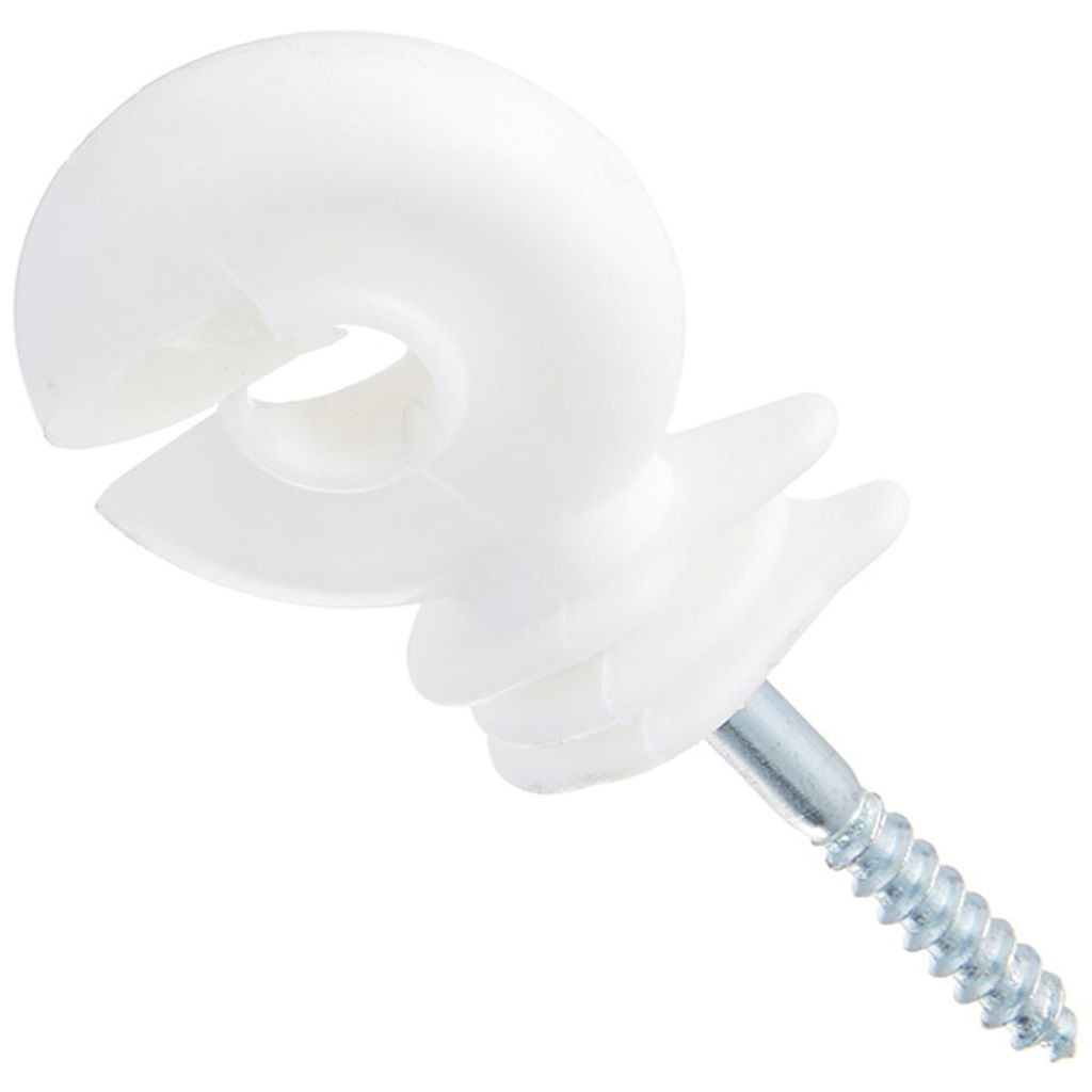 Powerfields White Screw-in Ring Insulator - 25 pk