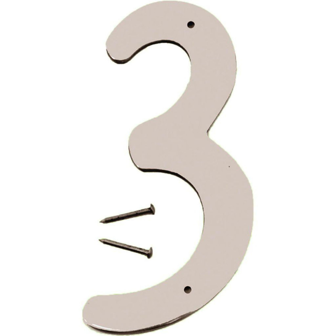 Hy-Ko 4" Satin Nickel House Number Sign