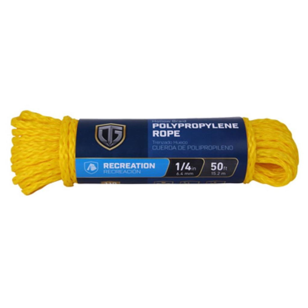 Tru-Guard Hollow Core Polypropylene Rope - Yellow
