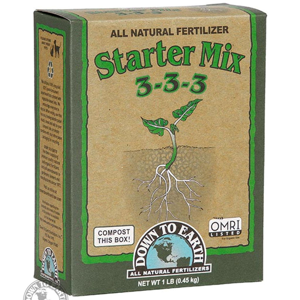 Down To Earth 3-3-3 Starter Mix Fertilizer - 1 lb