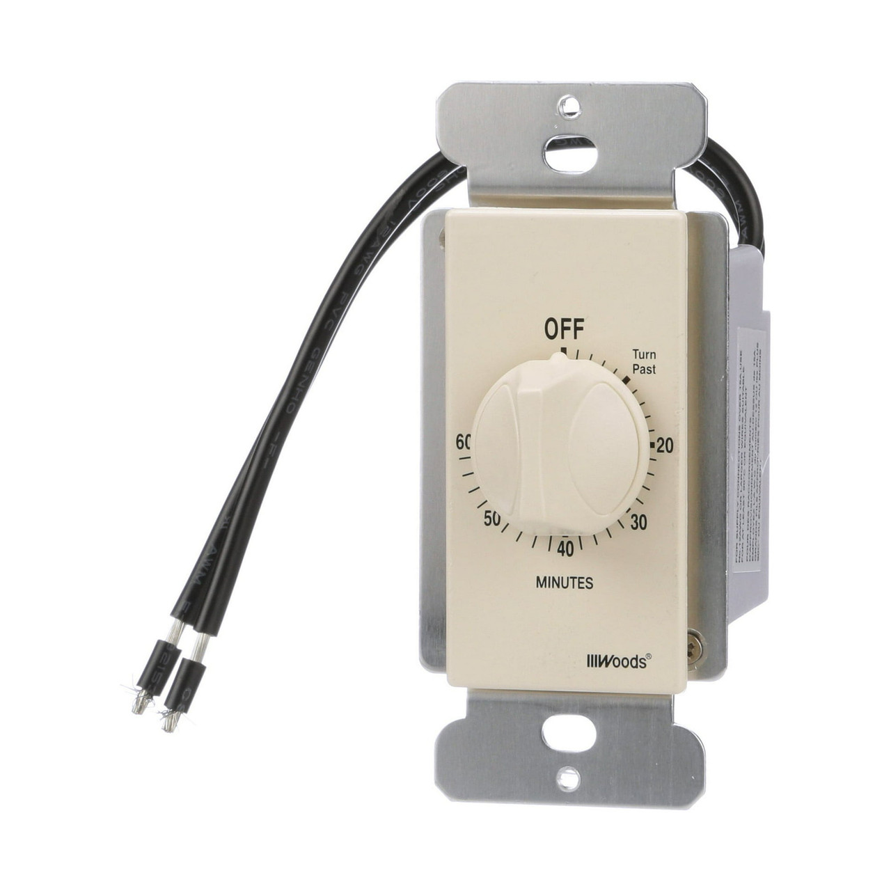 Woods In-wall 60 min Spring Wound Timer - 2"