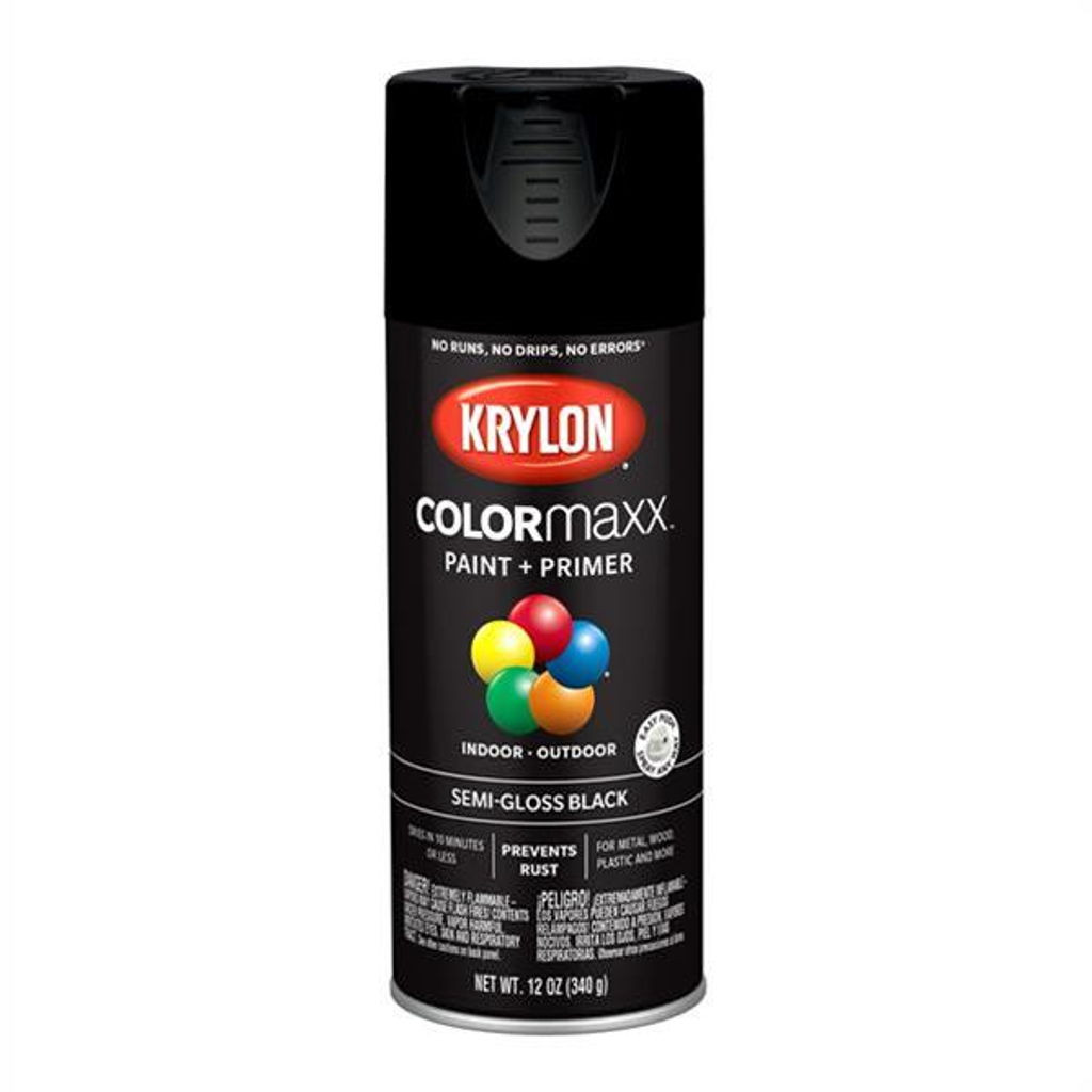 Krylon Colormaxx Semi-Gloss Black Spray Paint + Primer