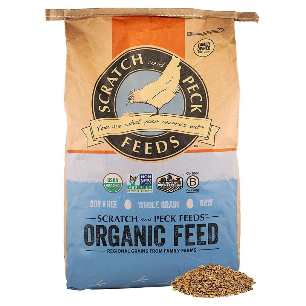 Scratch and Peck Organic 3-grain Scratch Feeds - 40 lb