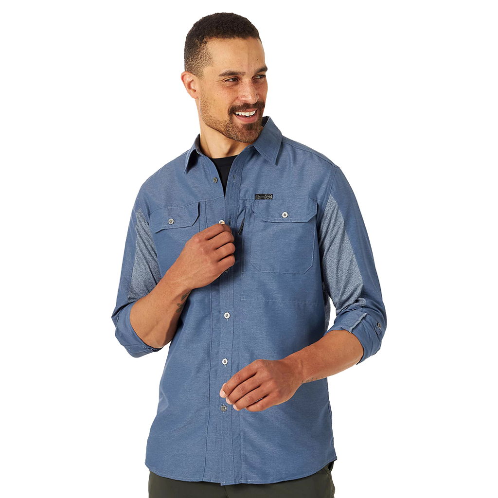 Wrangler ATG Men's Long Sleeve Mix Material Shirt