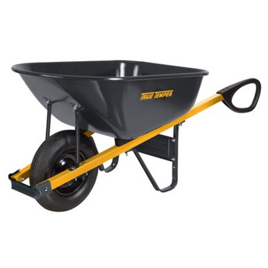 True Temper Total Control Steel Wheelbarrow with Total Control Handles