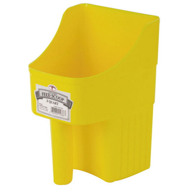Miller Manufacturing Yellow Polypropylene Plastic Enclosed Feed Scoop