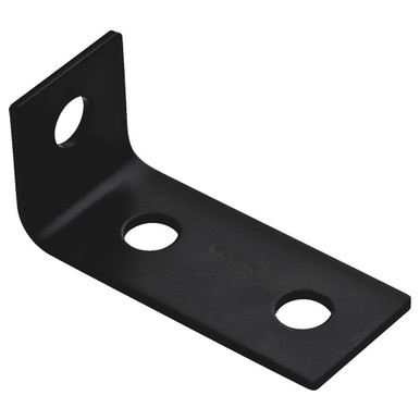 National Hardware Steel Offset Leg Corner Brace - Black