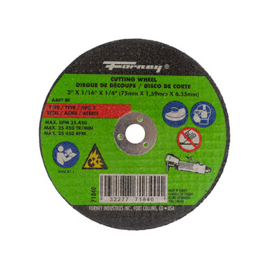 Forney Type 1 Metal Fabrication Cut-Off Wheel - 1/16"