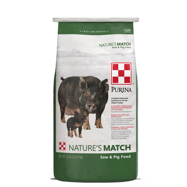 Purina Nature's Match Sow & Pig Complete Feed - 50 lb