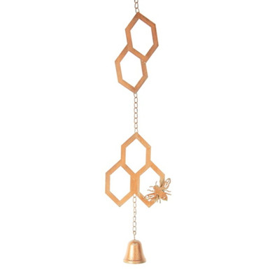 Ganz Copper Patina Honeycomb & Bee Rain Chain