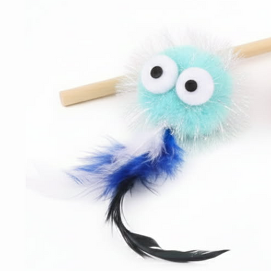 Coastal Pet Turbo Monster Wand With Feathers Cat Toy - Assorted