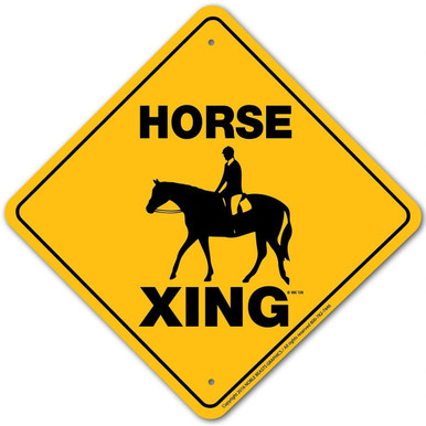 Noble Beasts Graphics Aluminum Horse (English) Xing Sign - 12" X 12"
