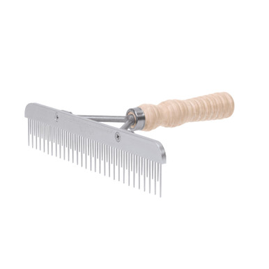 Weaver Livestock Stainless Steel Wood Handle Fluffer Comb