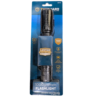 Tru-Guard Rechargeable Tactical Flashlight 1000 Lumen