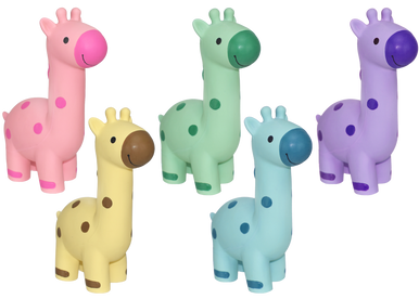 Multipet Minipet Mini Giraffes Dog Toy - 5-3/4" - Assorted