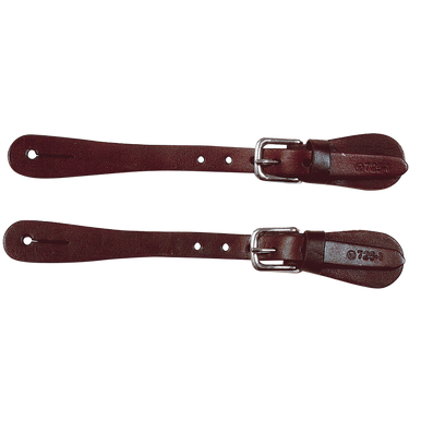 Circle Y Mens Leather Spur Straps - Walnut