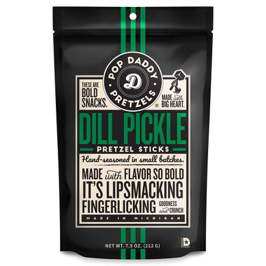 Pop Daddy Dill Pickle Seasoned Pretzels - 7.5 oz