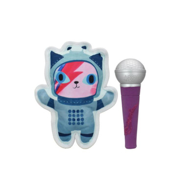 Multipet Artsy Pets David Bow-wie & Latex Microphone Cat and Dog Toy - 7"