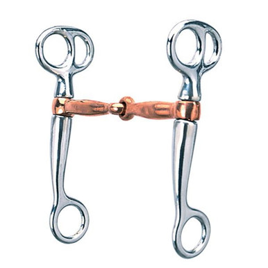 Weaver Leather Tom Thumb Snaffle Bit with 5" Copper Plated Mouth